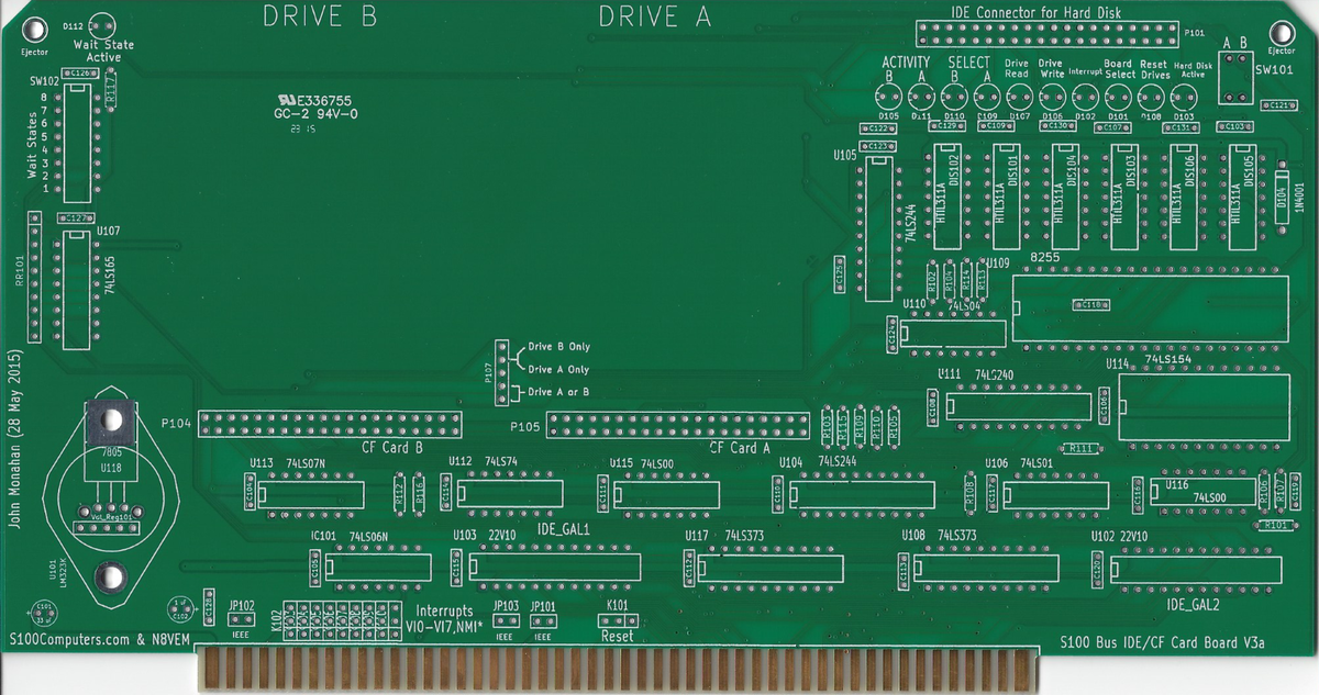 S-100 IDE CF v.3 - TheRetroWagon